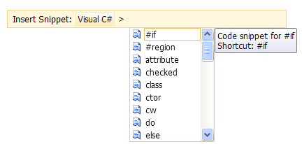Visual studio Insert snippet — The Codeby